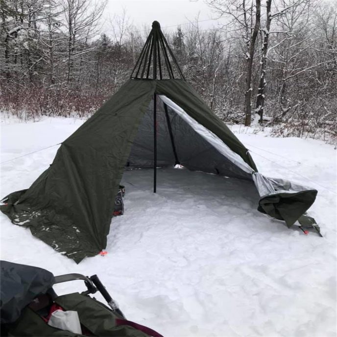Pomoly tipi hot tent for snow camping – Bushcraft Camping Adventure ...
